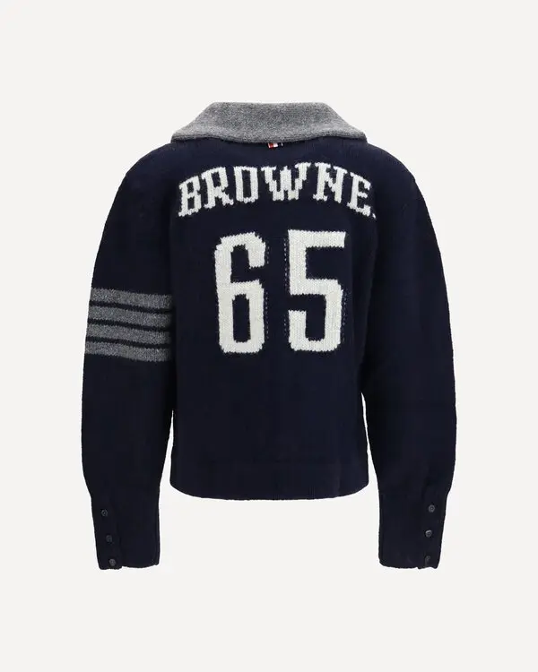 Thom Browne Browne 65 Hooded Jersey Cardigan