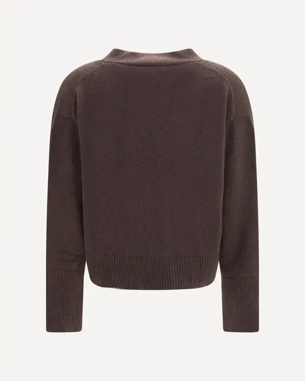 VERYBUSY Cashmere V-neck Buttoned Cardigan Femae
