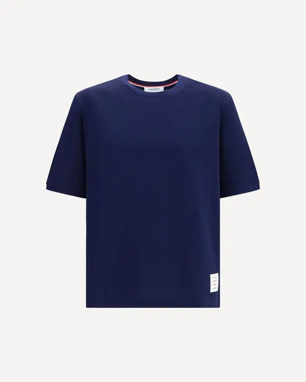 Thom Browne Jersey T-shirt With Ribbed Cuffs
