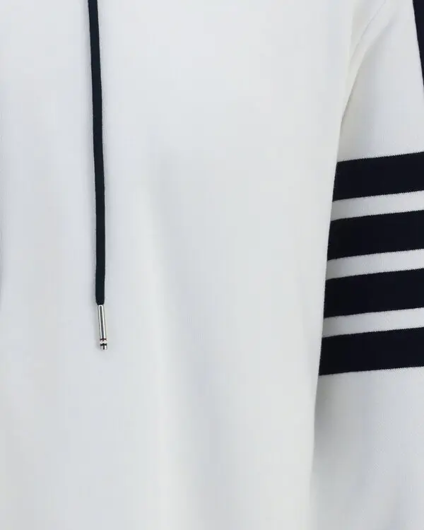 Thom Browne Loopback Colorblock Hooded Sweatshirt