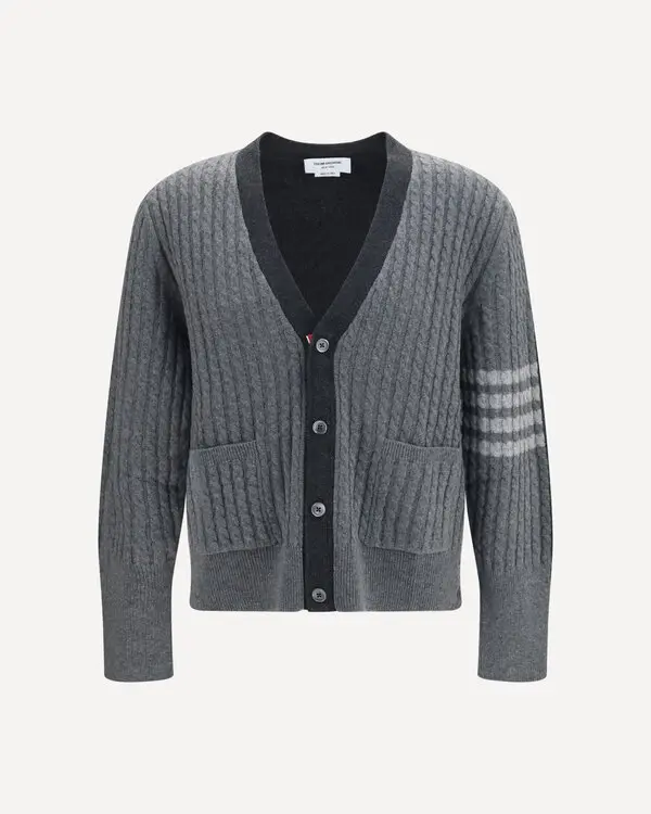 Thom Browne Virgin Wool V-neck Cardigan