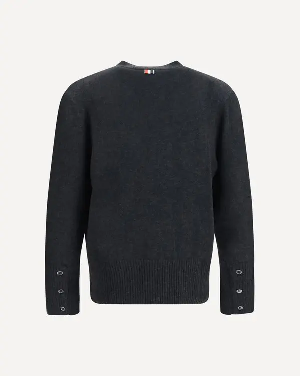 Thom Browne Virgin Wool V-neck Cardigan