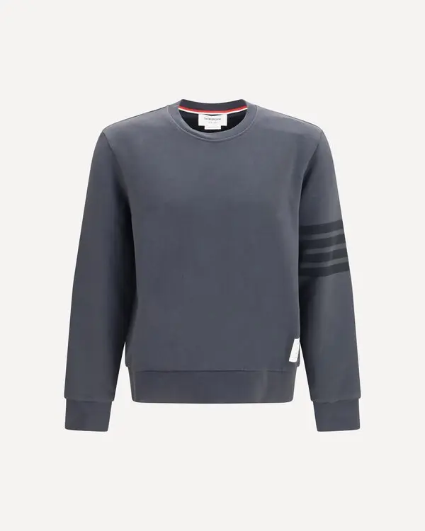 Thom Browne 4-bar Cotton Crewneck Sweatshirt