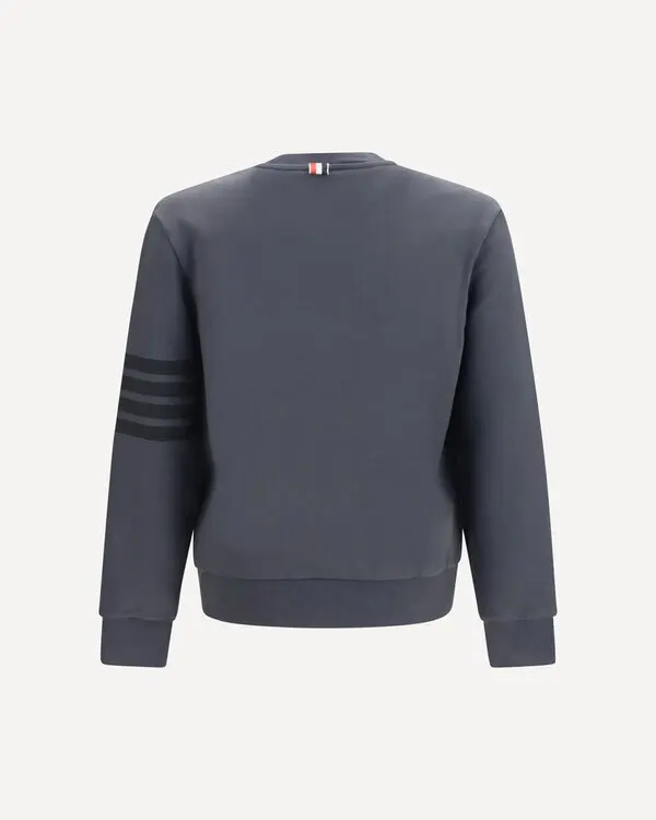 Thom Browne 4-bar Cotton Crewneck Sweatshirt