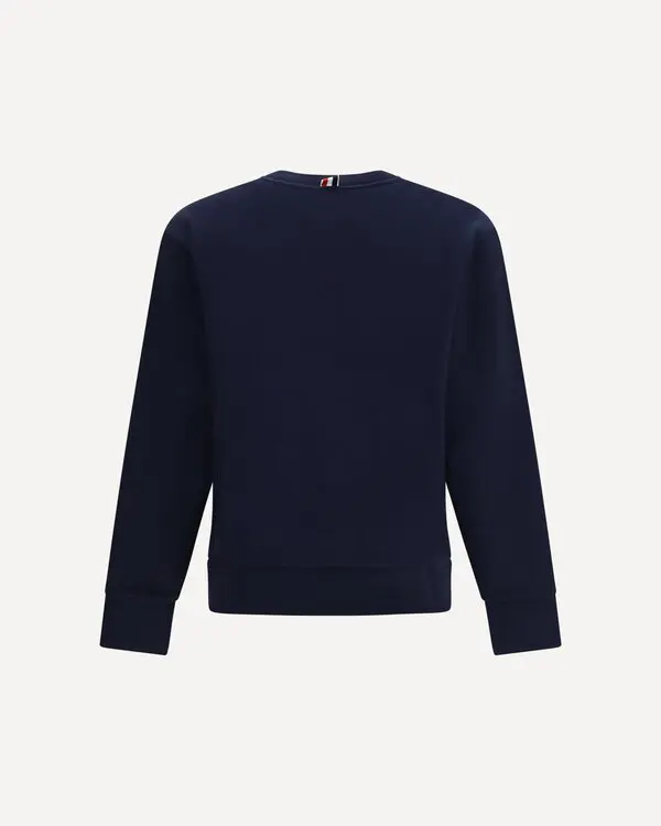 Thom Browne Colorblock Crewneck Sweatshirt With 4-bar Detail