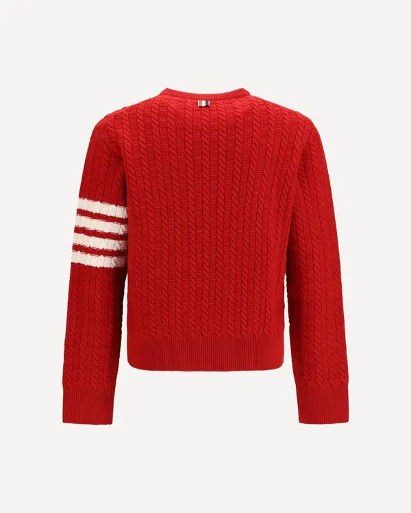 Thom Browne 4-bar Merino Wool Sweater With Anchor Motif