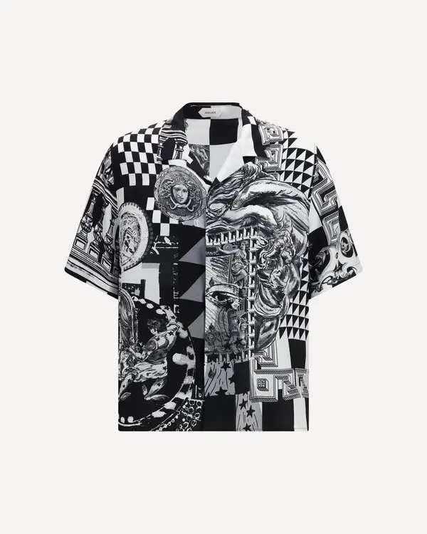 Versace Printed Silk Twill Shirt