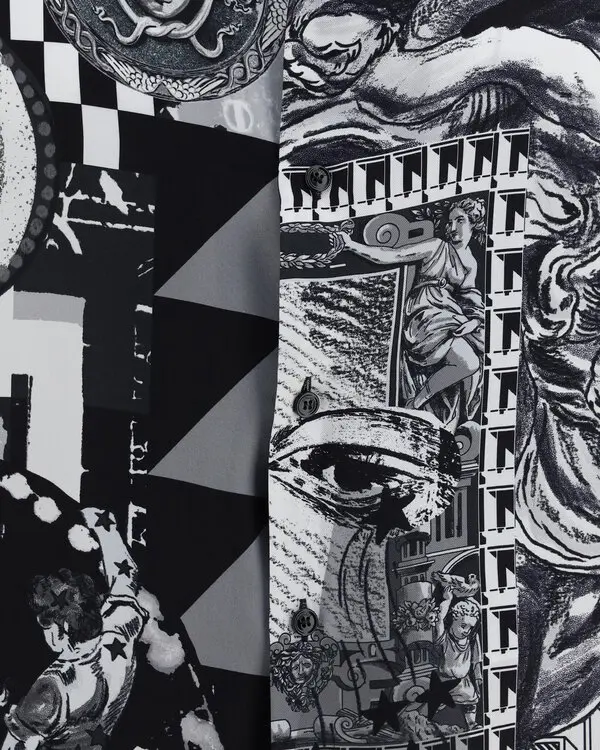 Versace Printed Silk Twill Shirt