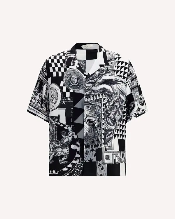 Versace Printed Silk Twill Shirt