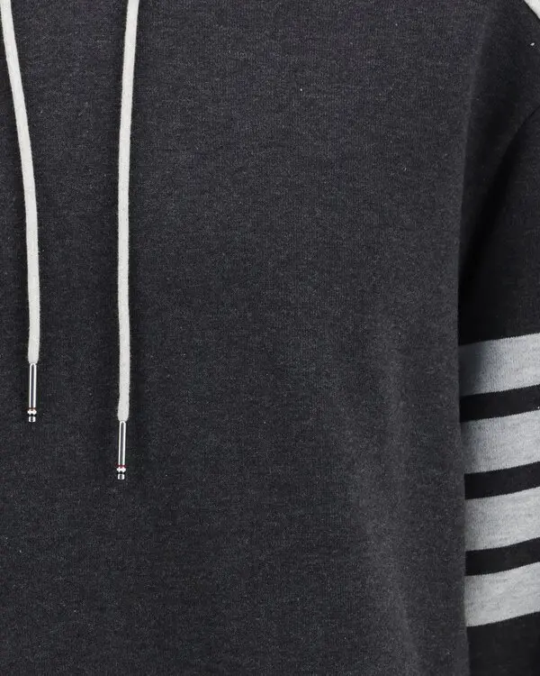 Thom Browne Loopback Colorblock Hooded Sweatshirt