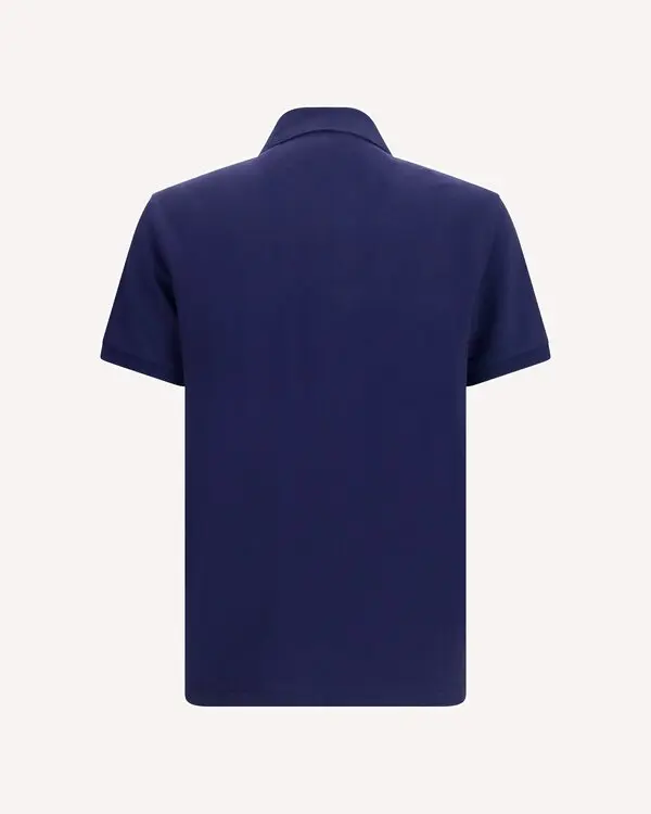 Versace Cotton Piqué Poo With Medusa Patch Mae - Blue