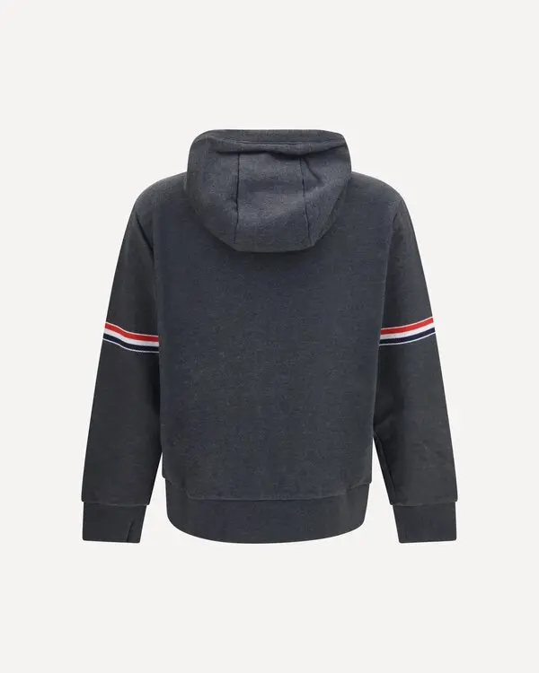Thom Browne Classic Loopback 4-bar Zip-up Hoodie