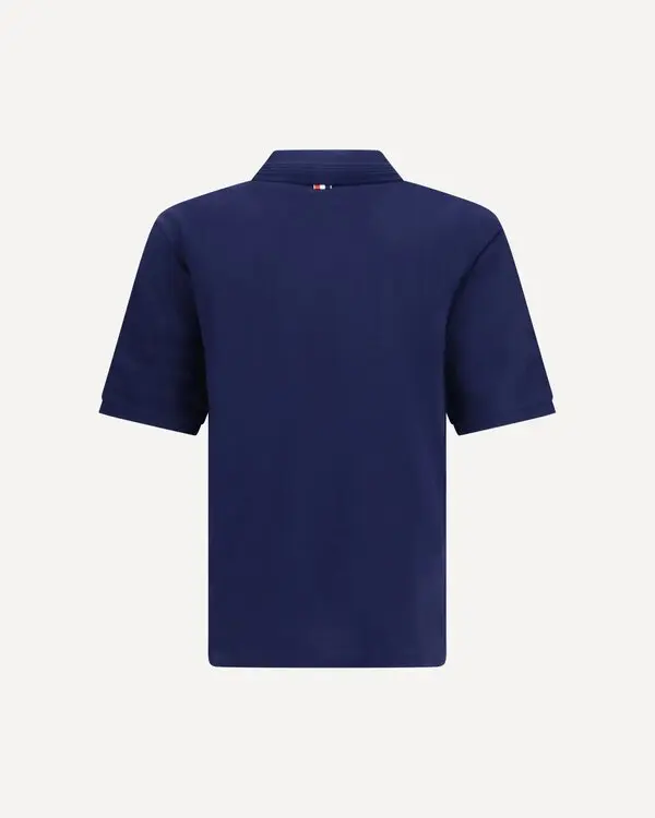Thom Browne Bar Cotton Jersey Polo