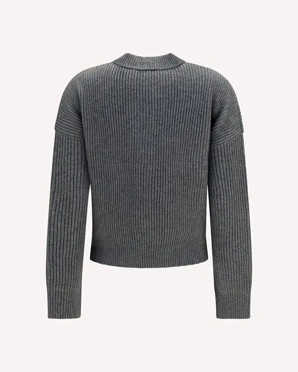 Max Mara Carnet Ribbed Cardigan Femae - Grey