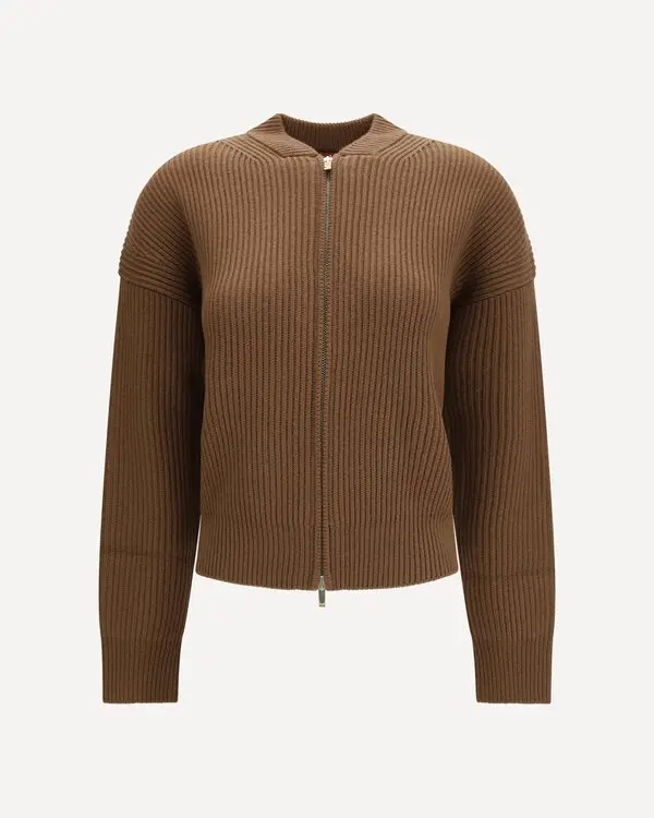 Max Mara Carnet Ribbed Cardigan Femae - Brown