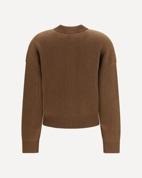 Max Mara Carnet Ribbed Cardigan Femae - Brown