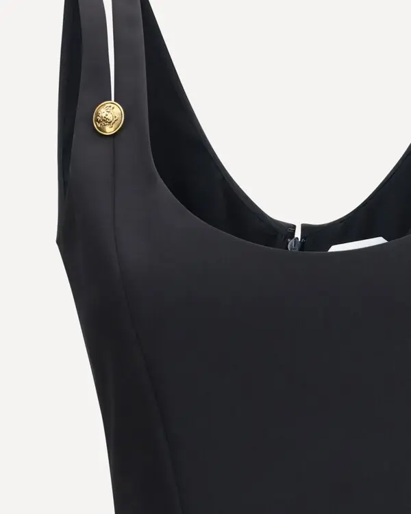 Versace Midi Grain De Poudre Wool Dress