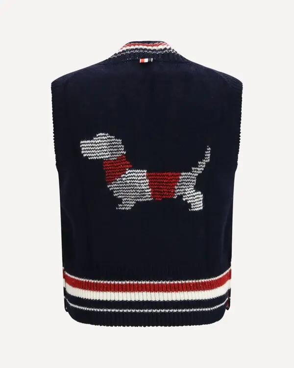 Thom Browne Hector Jersey V-neck Vest