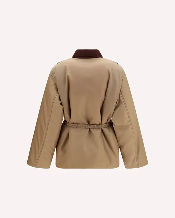 Versace Responsible Jacket In Nylon Twill - Beige