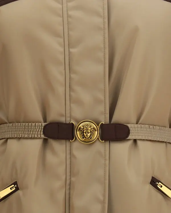 Versace Responsible Jacket In Nylon Twill - Beige