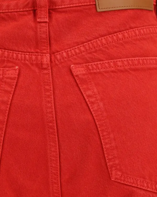 Chloé Cotton Denim Pants - Red