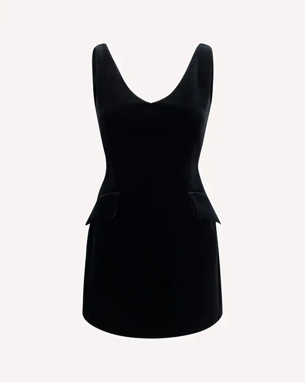Max Mara Tefrite Structured V-neck Dress Feale - Black