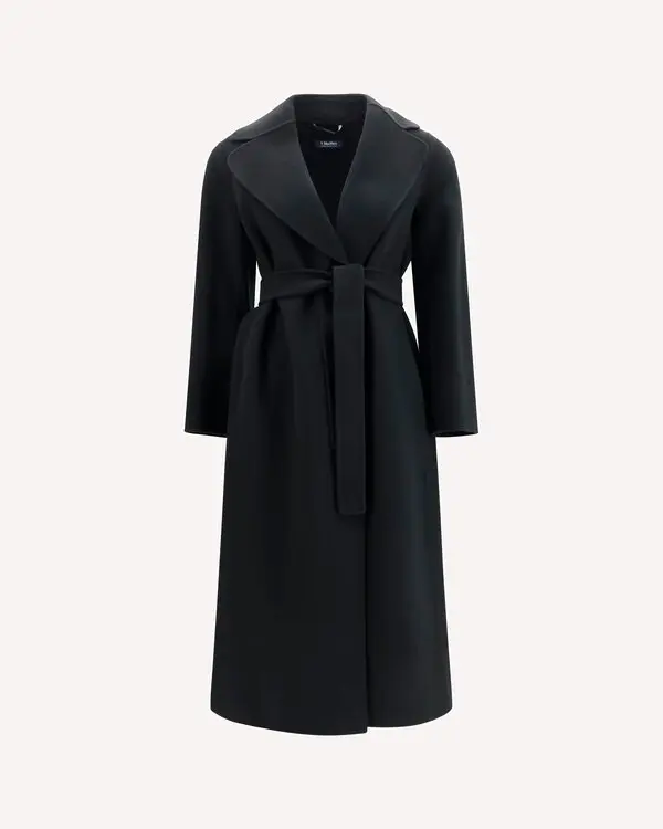 WEEKEND MAXMARA Poldo Virgin Wool Coat - Black