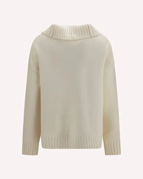 Max Mara Crasso Oversized Cashmere Sweater Femae - Cream