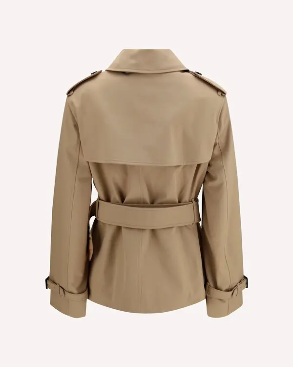 Burberry Lakefield Short Trench Coat - Beige