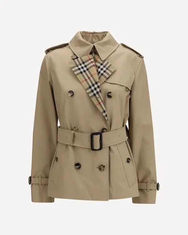 Burberry Lakefield Short Trench Coat - Beige