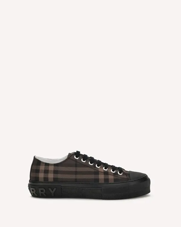 Burberry Jack Check Nylon-blend Sneakers - Brown