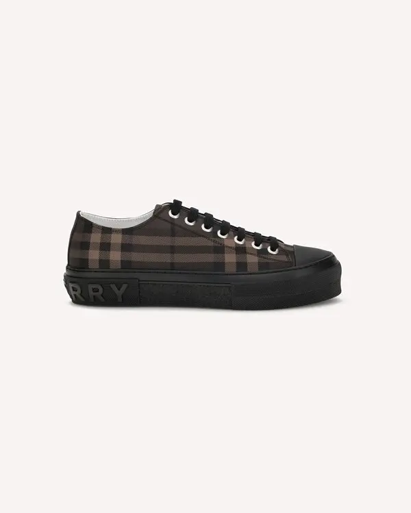 Burberry Jack Check Nylon-blend Sneakers - Brown