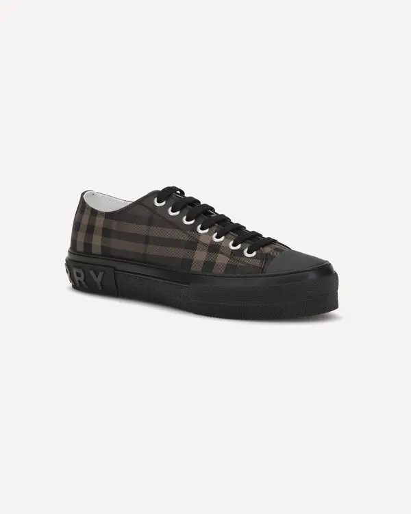 Burberry Jack Check Nylon-blend Sneakers - Brown