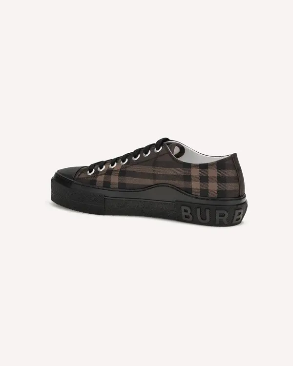 Burberry Jack Check Nylon-blend Sneakers - Brown