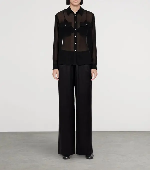 ALLSAINTS Crepe Lycia Wide-leg Trousers