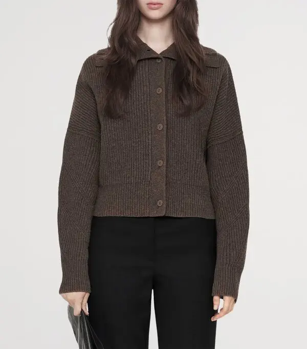 ALLSAINTS Wool Caron Collared Cardigan