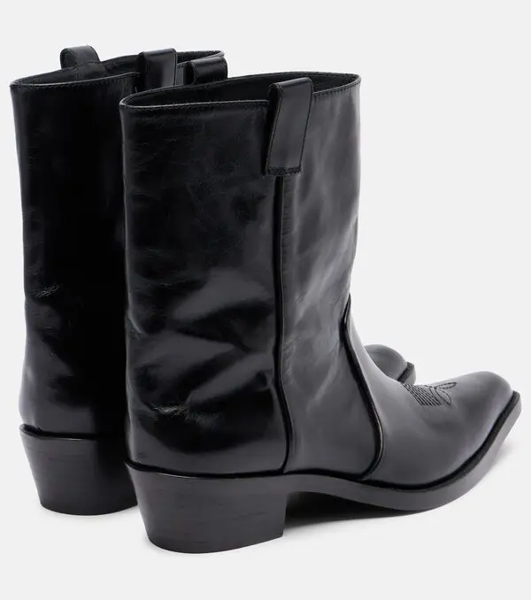 Khaite Clive Leather Ankle Boots