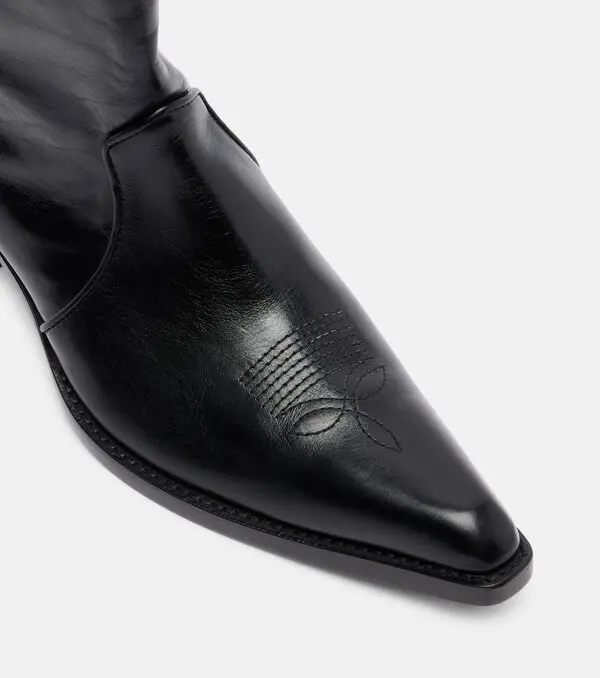 Khaite Clive Leather Ankle Boots