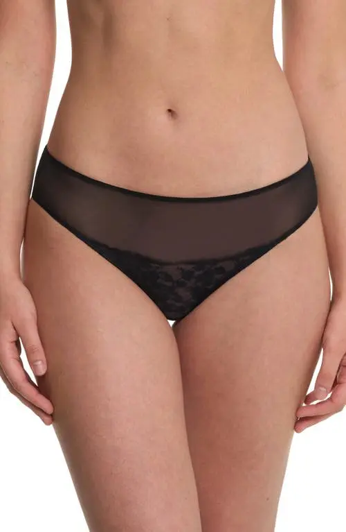 Natori Cherry Blossom Lace Briefs - Black