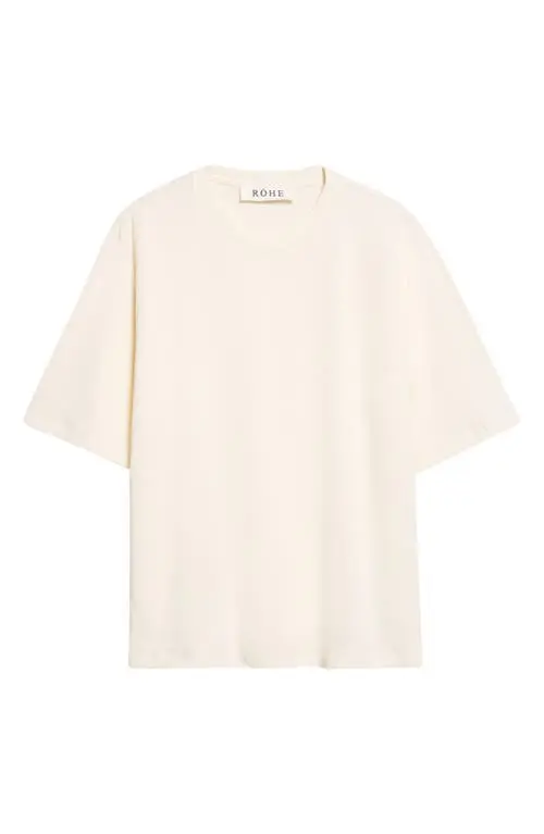 RÓHE Oversize Cotton & Wool Blend T-shirt - Cream