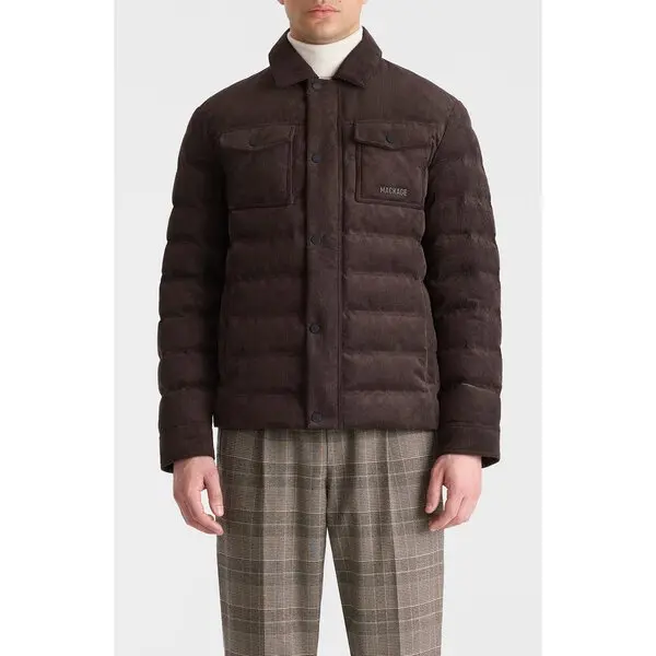 Mackage Cohen Corduroy Puffer Jacket - Coffee