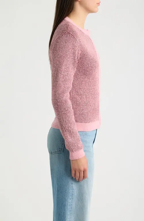 24COLOURS Two-tone Knit Cardigan