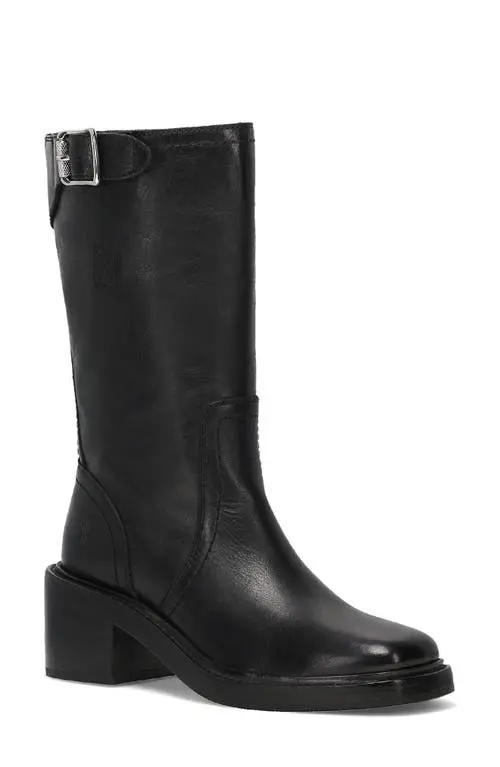 THE FRYE COMPANY Kate Moto Mid Leather Boot - Black