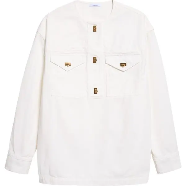 FERRAGAMO Brushed Cotton Gabardine Pullover Shirt