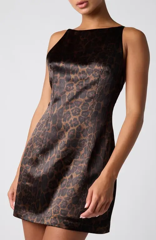 Lulus Carmin Sleeveless Satin Minidress