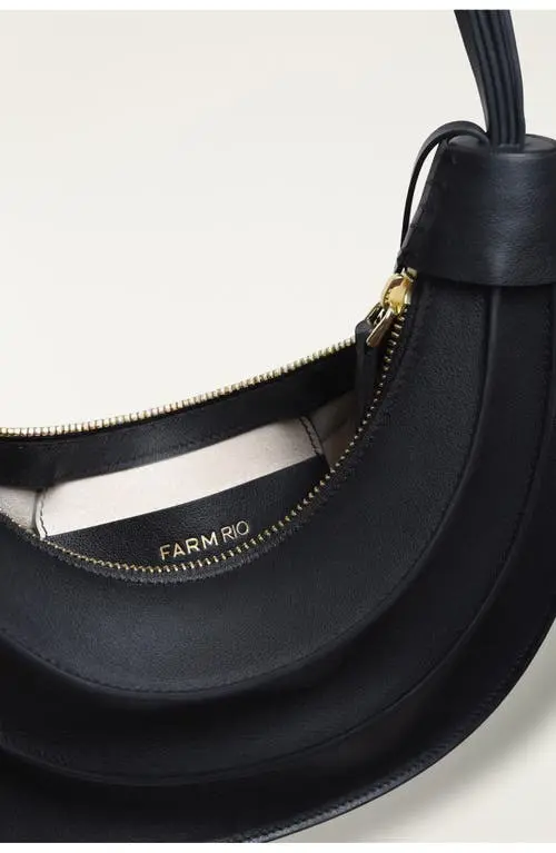 Farm Rio Small Leather Banana Crossbody Bag