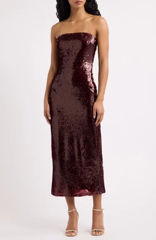 Lulus Hallie Sequin Strapless Gown