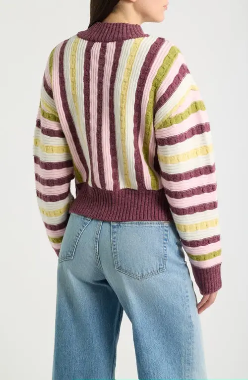24COLOURS Stripe Band Sweater