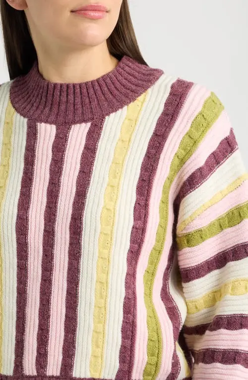 24COLOURS Stripe Band Sweater