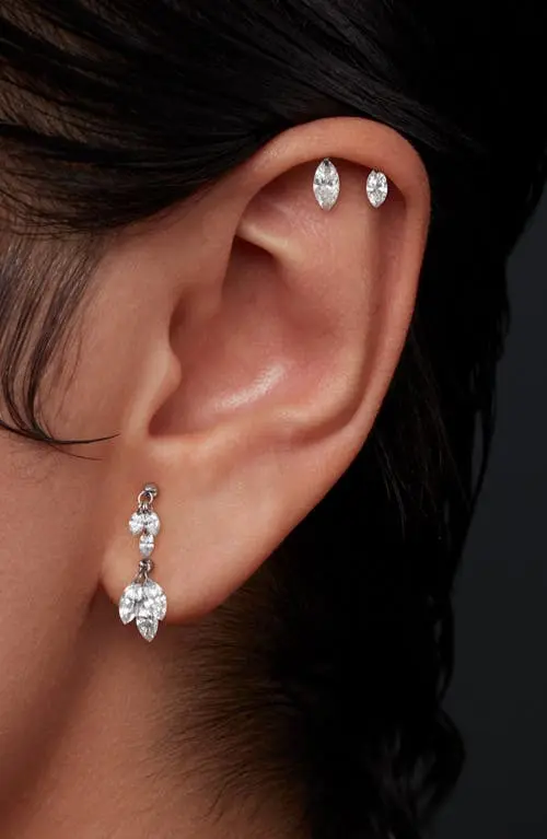 MARIA TASH Floating Double Marquise Diamond Single Stud Earring